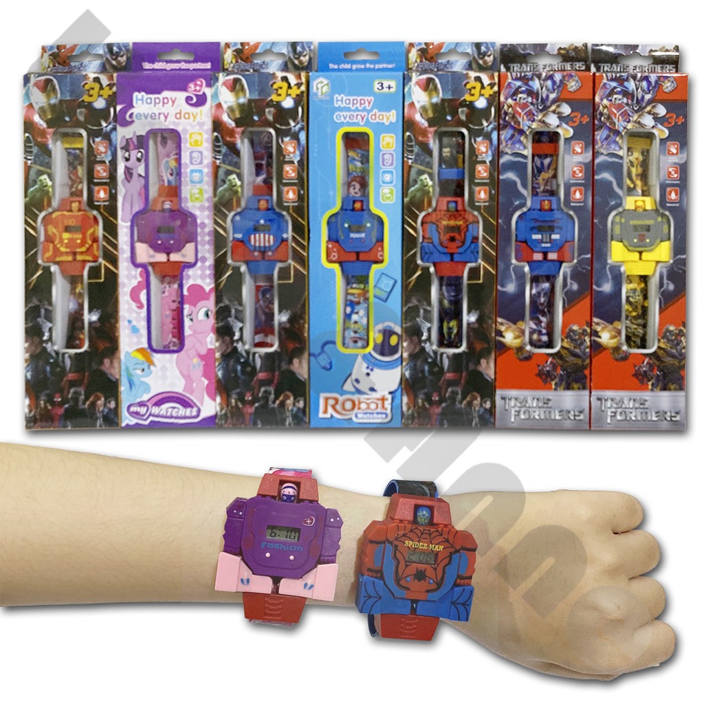 Jam Tangan Anak Robot Transformer Digital Rubber Cool Untuk Anak Pria ...