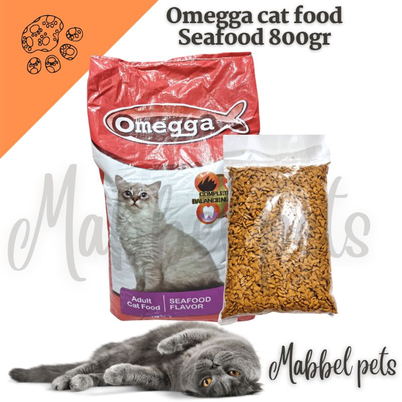 Jual Makanan Kucing OMEGA CAT Seafood Cat Food OMEGGA CAT Seafood 800gr ...