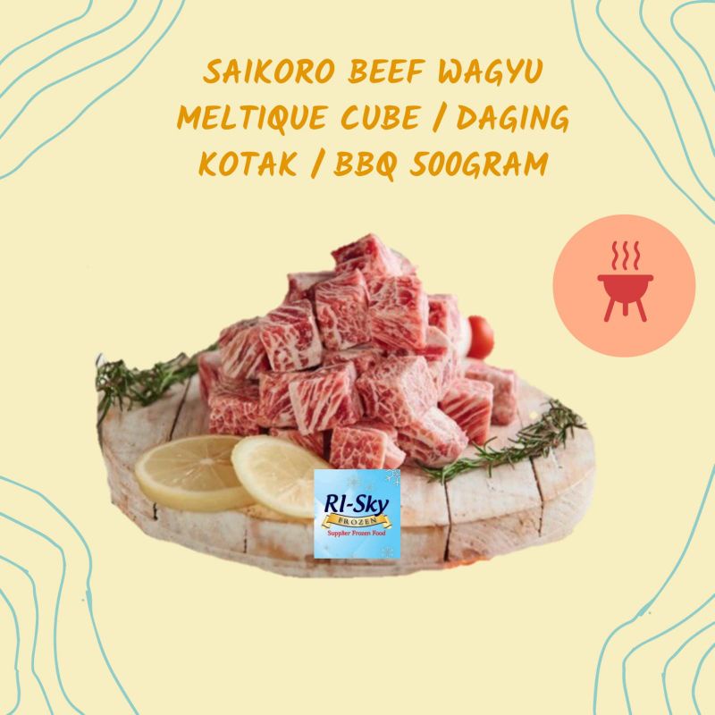 Jual SAIKORO BEEF WAGYU MELTIQUE CUBE / DAGING KOTAK / BBQ 500gram ...