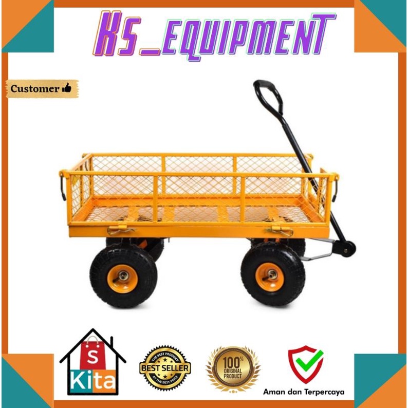 Jual Troli barang 300 kg/troli besi/Troli serbaguna/troli daging/buah ...