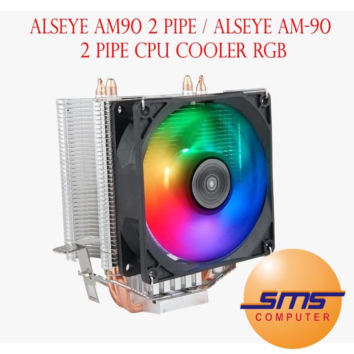 Jual Alseye AM90 2 pipe / Alseye AM-90 2 pipe CPU Cooler RGB | Shopee ...