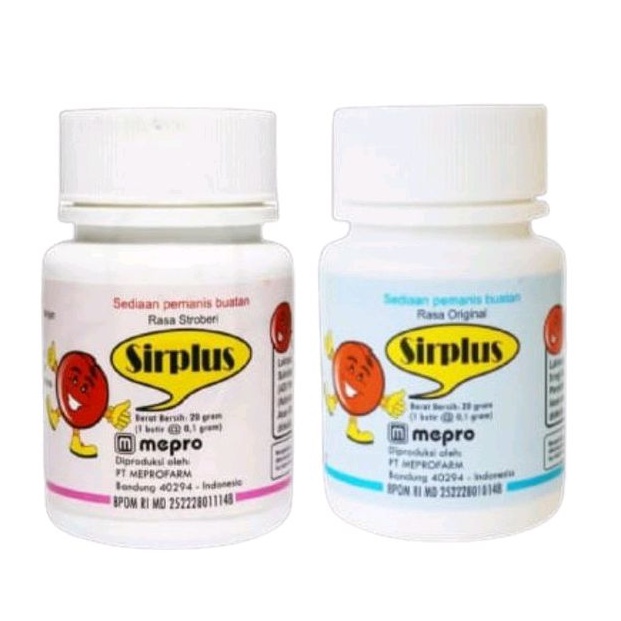 Jual Sirplus Tablet Rasa Original Dan Strawberry Pemanis Obat Untuk ...