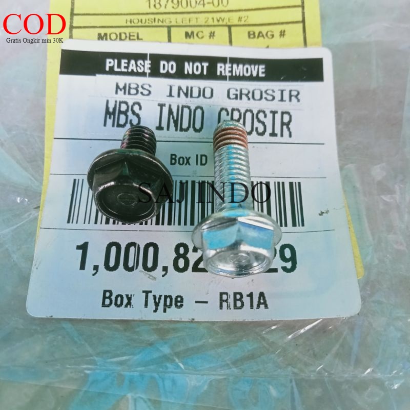 Jual BAUT 10 ORIGINAL M6X10 M6X20 1CM 2CM HITAM PUTIH | Shopee Indonesia