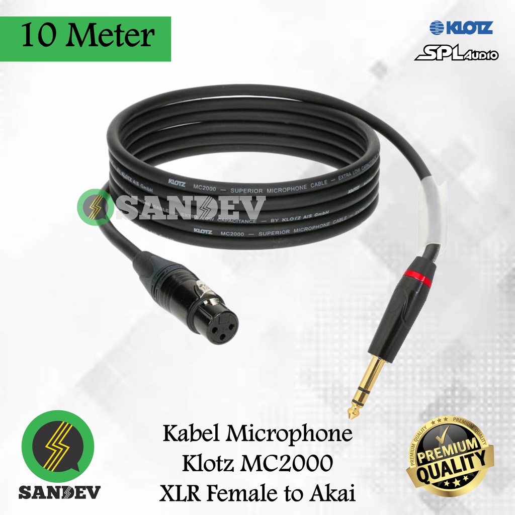 Jual KLOTZ Kabel Microphone Siap Pakai 10 Meter AKAI to XLR Female ...