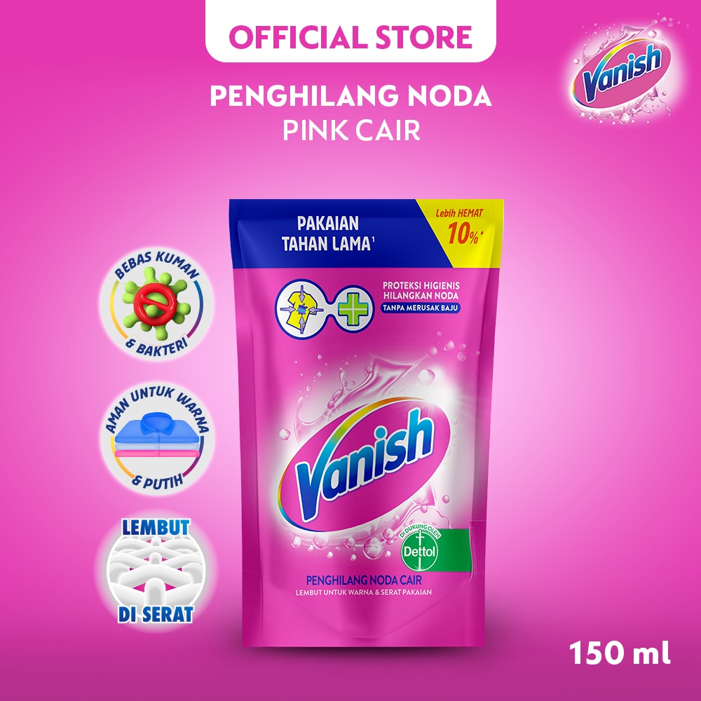 Jual Vanish Cair Pink - Pouch 150 ml (Penghilang Noda pada Pakaian ...