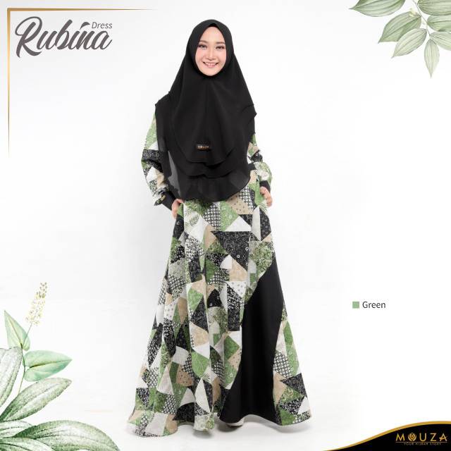 Jual Gamis Batik Motif Rubina Dress by Mouza Indonesia | Shopee Indonesia