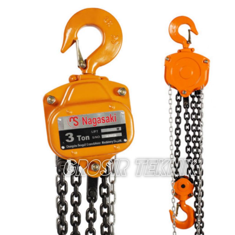 Jual Nagasaki Chain Block Hoist 3 Ton 7 Meter Japan Takel Blok Rantai ...
