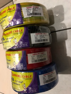 Jual Kabel listrik SUPREME NYA 1.5mm 1.5 mm kabel tunggal tembaga 1x1.5 mm 1 x 1.5mm | Shopee ...