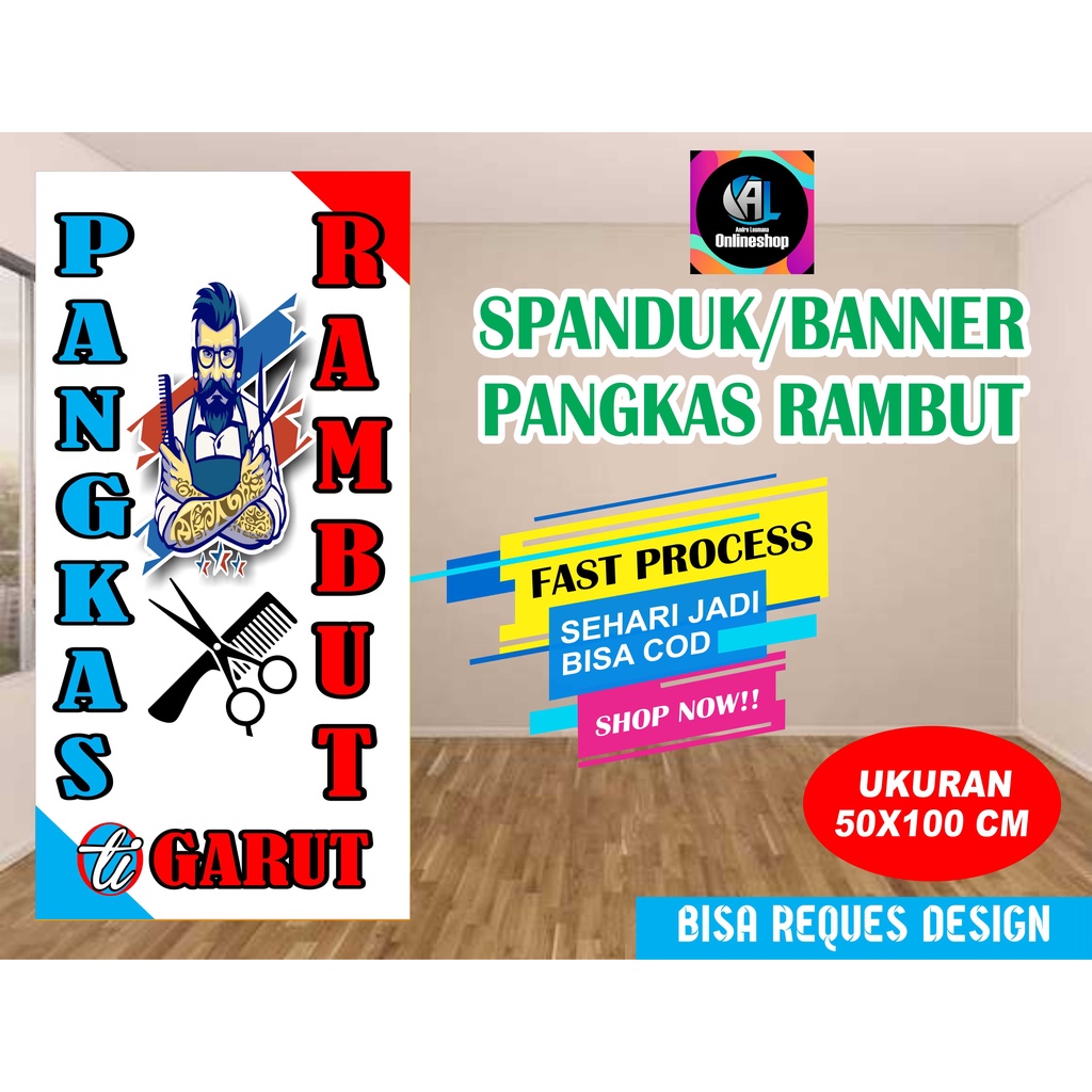 Jual Spanduk, Banner Plang Pangkas Rambut Tigarut | Shopee Indonesia