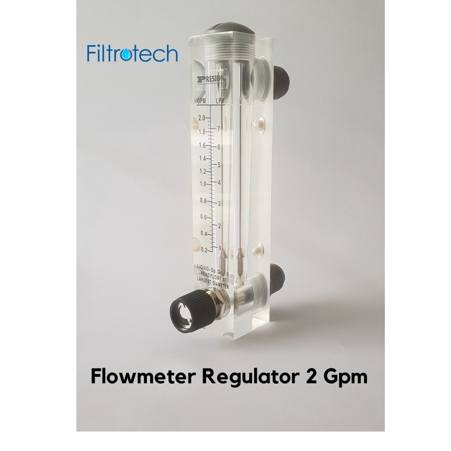 Jual Presion Flowmeter Rotameter regulator air 5 gpm dan 2 gpm | Shopee ...