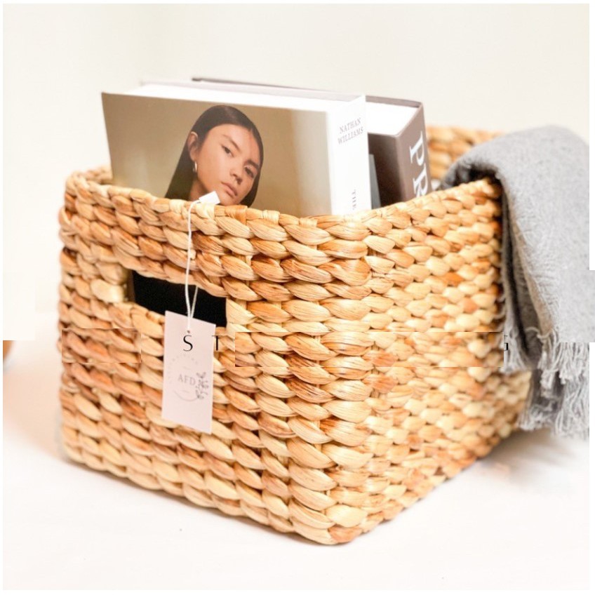 Jual BOX PENYIMPANAN / KERANJANG ANYAMAN ENCENG GONDOK SATUAN | Shopee ...