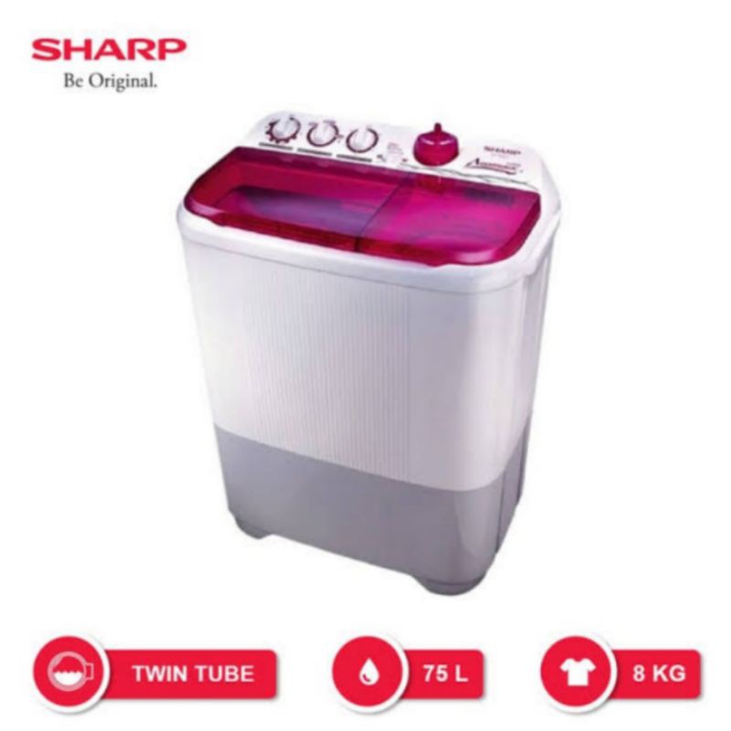Jual Mesin Cuci Sharp EST-85CR 8 KG AQUA MAGIC | Shopee Indonesia