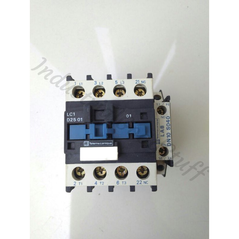 Jual Telemecanique Schneider Contactor Kontaktor LC1 D25 01 25A coil ...