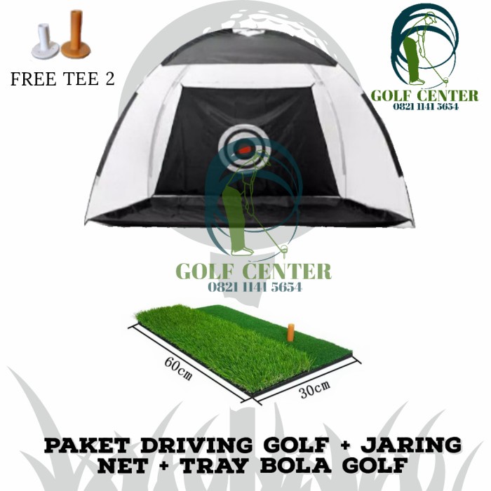 Jual Paket Jaring Net Golf 2m & Driving Golf 60 x 30cm 2 warna + free ...