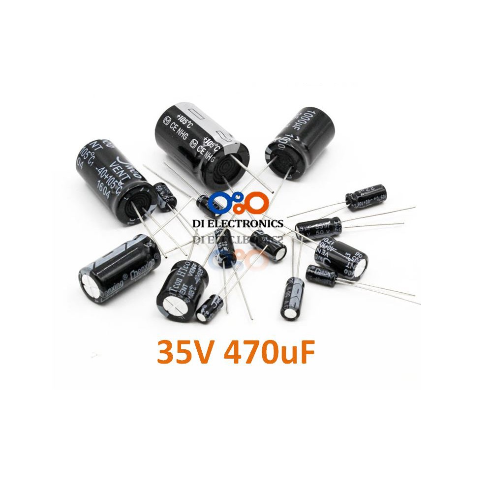 Jual ELCO 35V 470uF KAPASITOR TABUNG ELKO ALUMINIUM ELECTROLYTIC ...