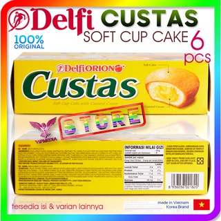 Jual DELFI Soft Cup Cake - CUSTAS - Krim Custard - 1 BOX ISI 6 PCS ...
