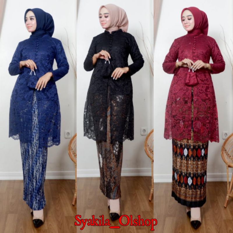 Jual SET TUNIK BURKAT KANCING SERIBU / KEBAYA /KEBAYA BURKAT / SET ...