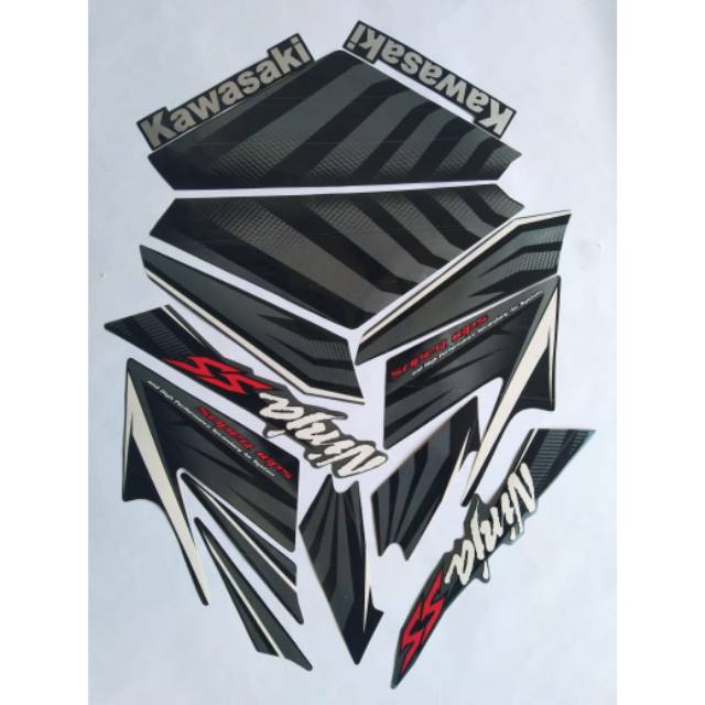 Jual stiker striping kawasaki ninja ss 2014 hitam | Shopee Indonesia