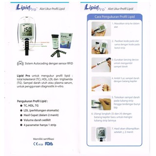 Jual LipidPro Alat Cek Kolesterol Trigliserida HDL LDL Meter Lipid Pro ...