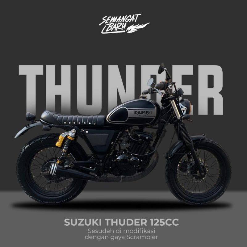 Jual PAKET SPAREPART CUSTOM JAPSTYLE THUNDER 125 HITAM DOFF TRIUMPH ...