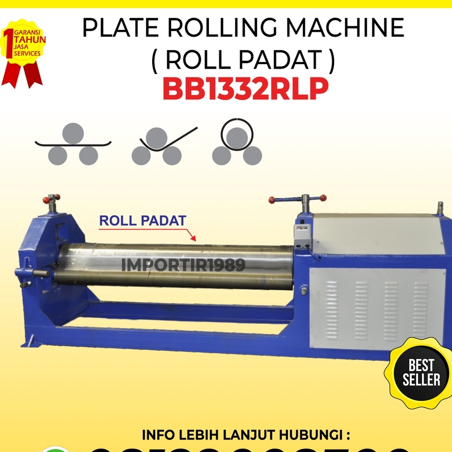 Jual Mesin Roll Padat Plat Besi / Rolling Machine 13 x 3200 mm ...