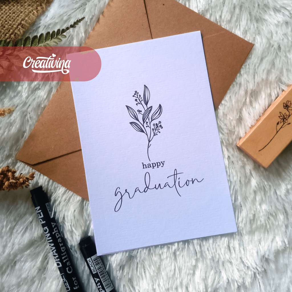 Jual Kartu Ucapan Wisuda Happy Graduation Aesthetic untuk Orang Spesial ...