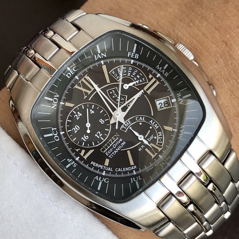 Jual CITIZEN Eco Drive Titanium Solar Power Perpetual Calendar E870 ...