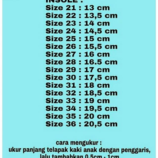 Jual Size Chart Indonesia Shopee Indonesia