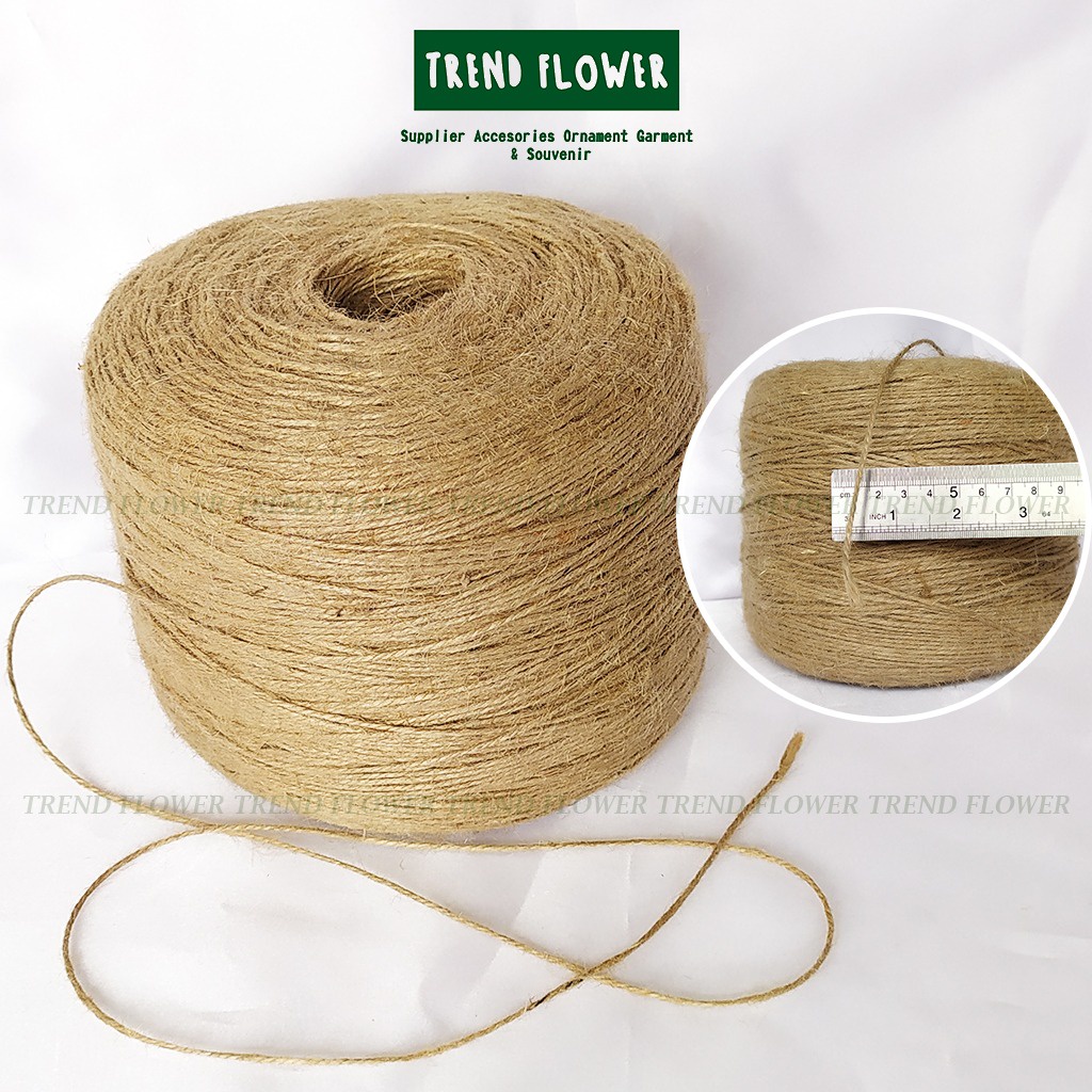 Jual TALI JERAMI TEBAL 2MM TALI GONI TALI RAMI DEKORASI RUSTIC RUSTIK ...