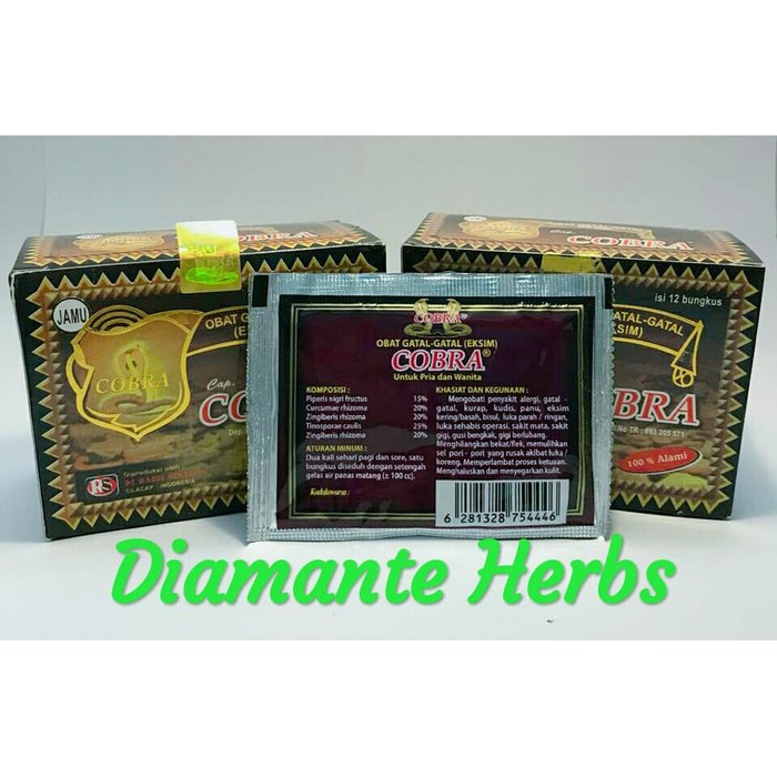 Jual Jamu Gatal-gatal ( eksim ) Cap Cobra 12pcs | Shopee Indonesia