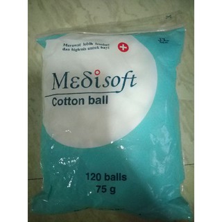 Jual medisoft cotton ball kapas bola 75 gr, 120 pcs | Shopee Indonesia