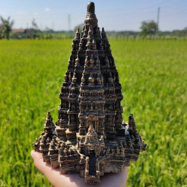 Jual MINIATUR CANDI PRAMBANAN FIBERGLASS UK 15X15X20CM - WARNA TEMBAGA ...