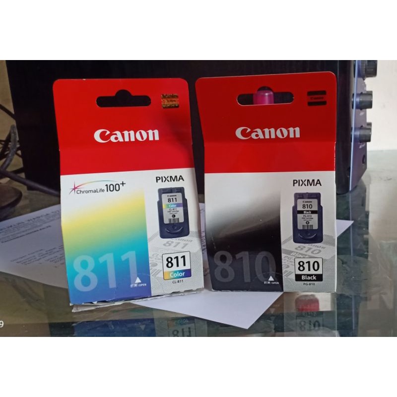 Jual Tinta Canon Pixma 810 black + 811 colour | Shopee Indonesia