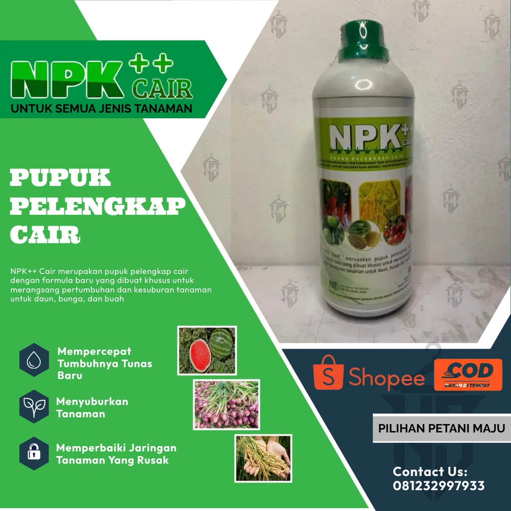 Jual Pupuk Pelengkap Cair NPK++ Cair Kemasan 1 Liter | Shopee Indonesia