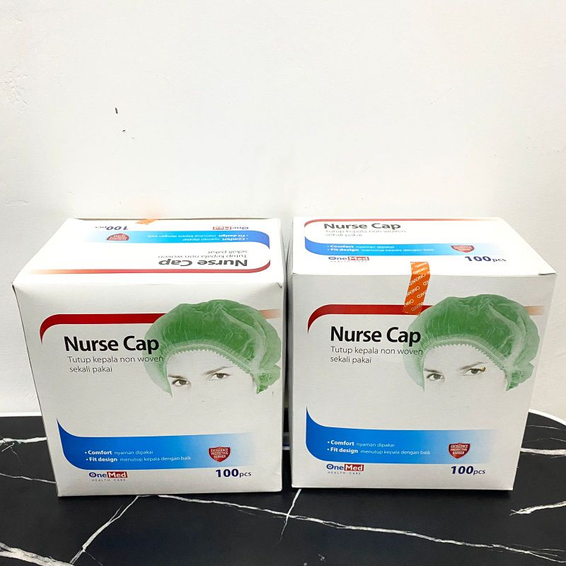 Jual Nurse Cap Merk ONEMED Warna Hijau isi 100pcs Exp 2027 | Shopee ...