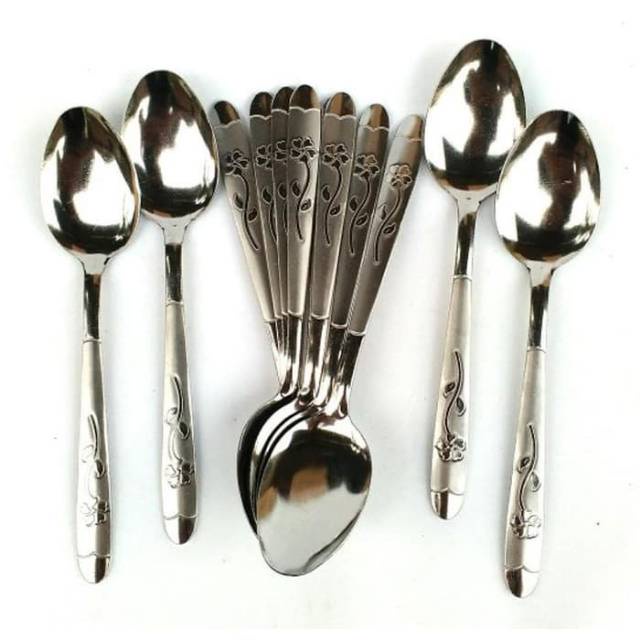 Jual Sendok Makan Motif bunga isi 12 pcs | Shopee Indonesia