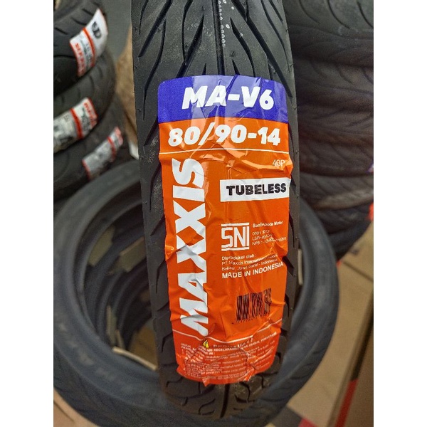 Jual Ban Maxxis MAV6 Ukuran 80 90-14 Tubles Mio blk beat Vario depan | Shopee Indonesia