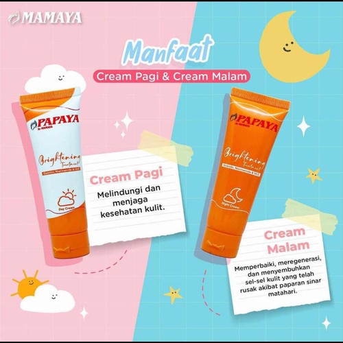 Jual PAPAYA BY MAMAYA BRIGHTENING TREATMENT DAY AND NIGHT CREAM ...