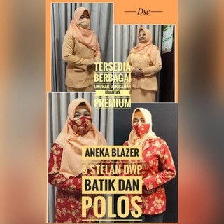 Jual Seragam Batik DWP | Dharma Wanita Persatuan | Blazer DWP Wanita ...