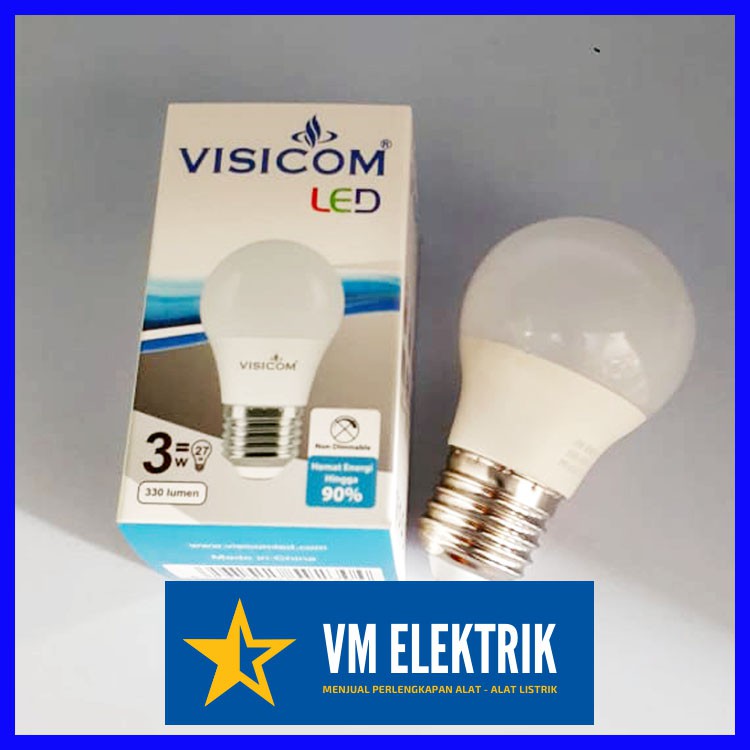Jual Lampu LED Bulb VISICOM 3w 3watt Hemat Energi | Shopee Indonesia