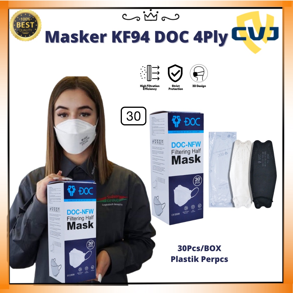 Jual Masker KF94 Single Pack 1Box isi 30 Pcs Earloop Premium Mask CVJ | Shopee Indonesia