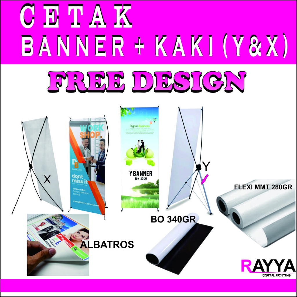 Jual Spanduk Banner | Kaki X | Kaki Y | Murah | Rayya Indonesia|Shopee ...