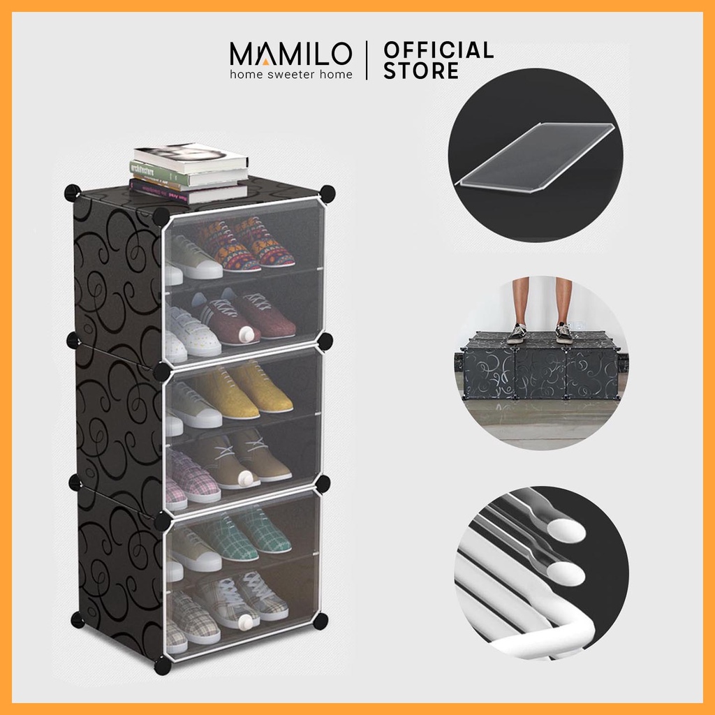 Jual MAMILO Rak Sepatu 6 Susun Lemari Sepatu Rak Rakit Serbaguna ...