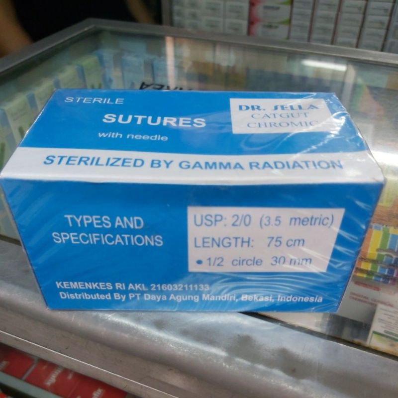 Jual catgut chromic 2/0+jarum dr.sella isi 12pcs | Shopee Indonesia