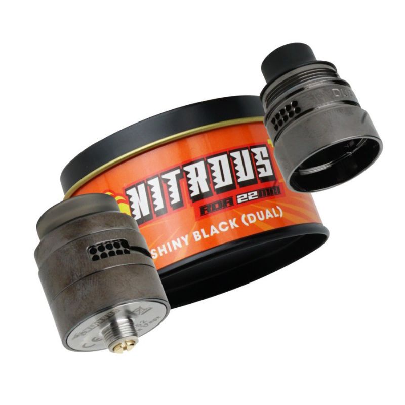 Jual Nitrous Plus RDA 22mm Dual Shiny Edition Phantom Black Nitrous ...