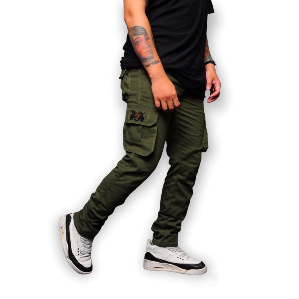 Jual Zweckout Label - Celana Cargo Pants Panjang Pria Slim fit Kargo jumbo Big Size | Shopee ...
