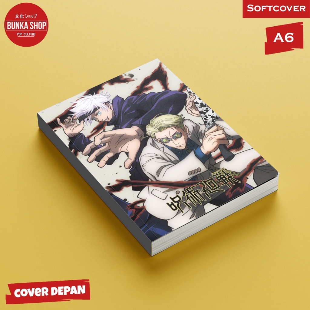 Jual Pocket Note Anime Jujutsu Kaisen Gojo Softcover A6 Buku Tulis ...