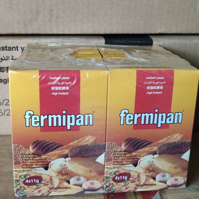 Fermipan Ragi Instan Sachet isi 4 x 11gr Instant Yeast Kotak | Shopee ...