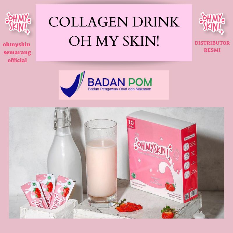 Jual Collagen Drink Ohmyskin - Minuman Kolagen HALAL MUI, BPOM - Collagen Ikan | Shopee Indonesia