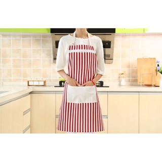 APRON CELEMEK DAPUR KOKI MASAK MOTIF GARIS GARIS BAHAN KOTUN | Shopee ...